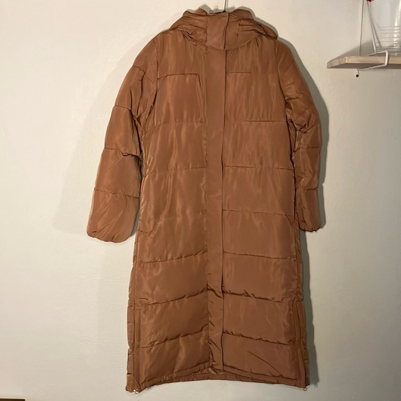 Amazon | Jackets & Coats | Nwt Womens Light Brown Long Puffer Jacket ...